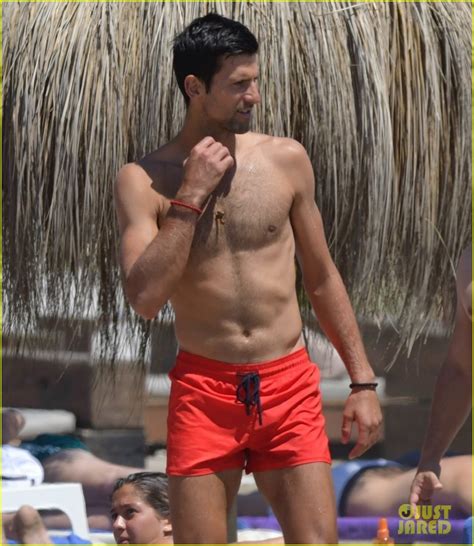 Photo Novak Djokovic Hits Beach Shirtless After Big Wimbledon Win 01