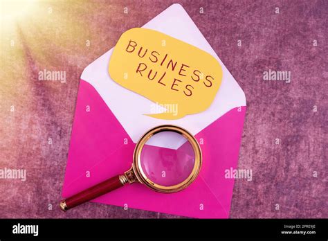 Handwriting Text Business Rules Internet Concept The Principles Which