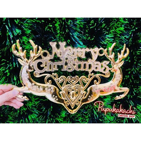 Chữ Merry Christmas Bằng Nhựa Nhiều Size Phụ Kiện Treo Cây Thông Trang