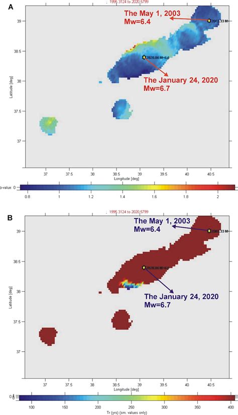 A Spatial Distributions Of B Value Of Frequencymagnitude Distribution Download Scientific