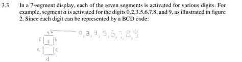 Solved 3 In A 7 Segment Display Each Of The Seven Segments Chegg