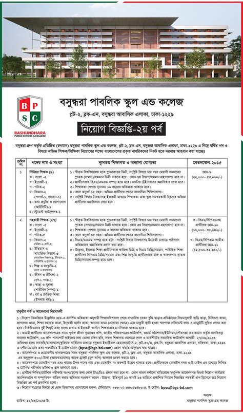 Public School And College Job Circular Apply Now