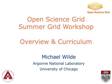PPT Open Science Grid Summer Grid Workshop Overview Curriculum