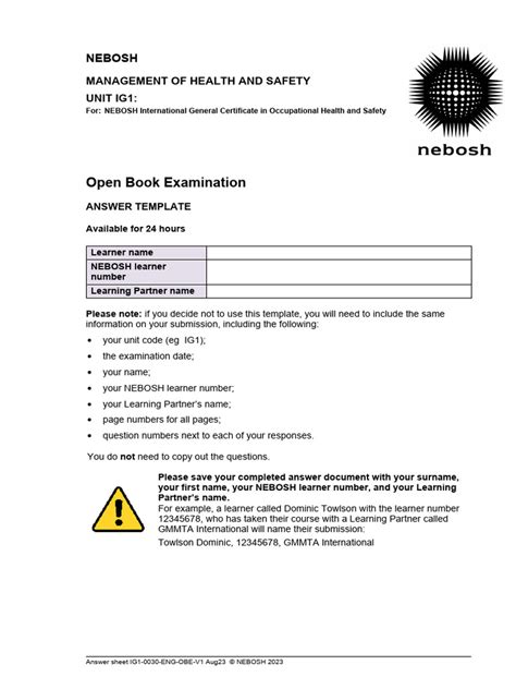 Ig1 0030 Eng Obe Answer Sheet V1 Pdf