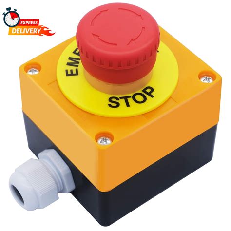 Mxuteuk 22mm 2 Nc Red Mushroom Emergency Stop Push Button Switch Ac 660v 10a Swi Ebay