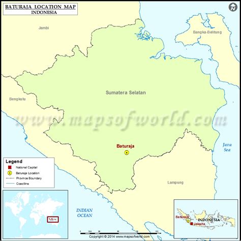 Where Is Baturaja Location Of Baturaja In Indonesia Map