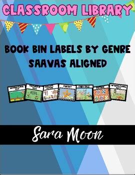 Library Book Bin Labels By Genre Savvas MyView Aligned By Sara Moon
