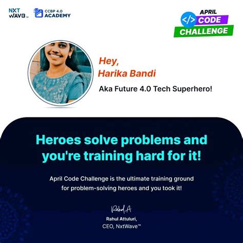 Nxtwave Nxtwaveteam Rahulattuluri Consistency Harika Bandi