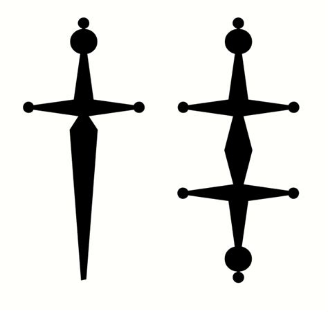 Dagger Symbol Design TypeDrawers