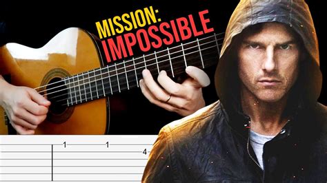 Mission Impossible Main Theme Guitar Tabs Tutorial Cover Youtube