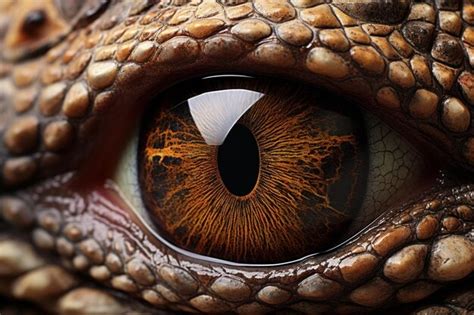 Premium Photo Reptilian Eye Macro Generate Ai