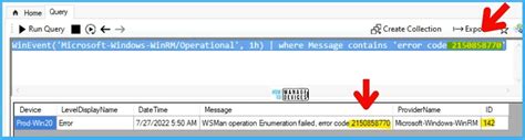 Check WinRM Security Event ID Details Using SCCM CMPivot HTMD Blog