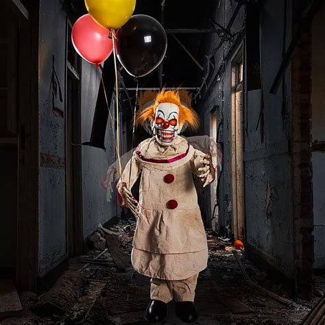 Elamas 914 Cm Animatronics Stehender Clown Halloween Dekorationen
