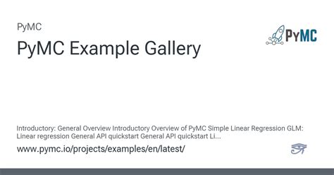 Pymc Example Gallery — Pymc Example Gallery