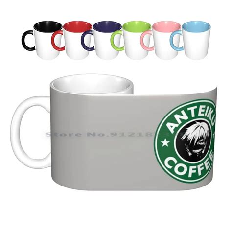 ในสต ็ อก 】 Anteiku กาแฟแก ้ วเซรามิคถ ้ วยกาแฟแก ้ วชานมkaneki Ken
