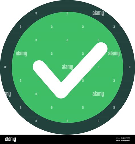 Check Mark Button Icon Decision Button Editable Vector Stock Vector