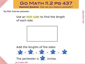 Go Math Interactive Mimio Lesson Find Perimeter By Cool Corner