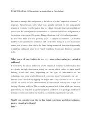 PSYC 1504 UNIT 1 DF ASSIGNMENT NUMBER 1 Docx PSYC 1504 Unit 1 Discussion Introduction To