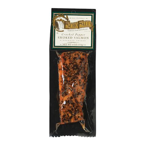 Echo Falls Cracked Pepper Smoked Salmon 4 Oz Nassau Candy