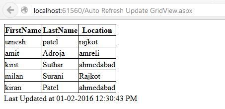 How To Create Auto Refresh Update GridView In Asp Net D365 F O Solutions