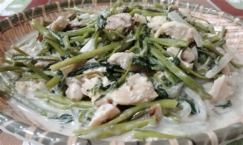 Water Spinach In Coconut Milk Ginataang Kangkong Filipinoeggrolls