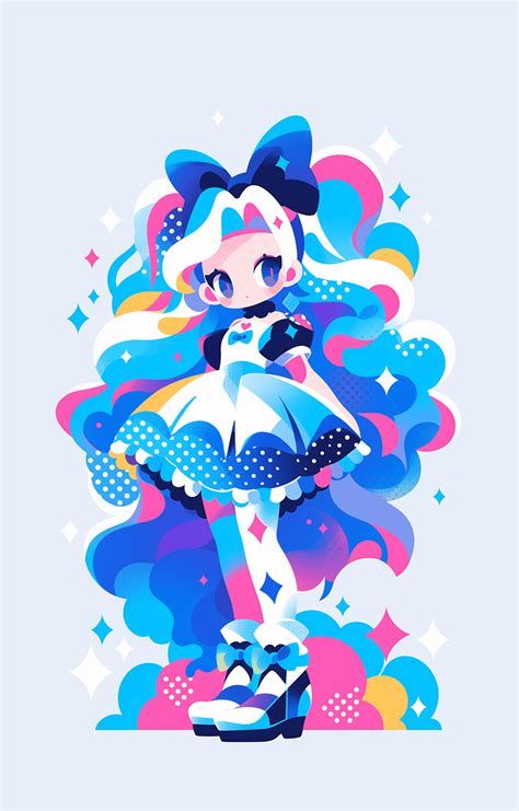 Aiでカラーハーフトーン（網点）なイラストを作ってみよう｜廃材🧱【2024】 カワイイアート イラスト キュートなアート
