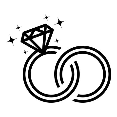 Premium Vector Diamond Engagement Ring Icon Diamond Wedding Ring