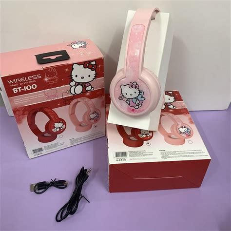 Sanrio Cartoon Kuromi Bluetooth Headphone Hello Kitty Wireless Headsets