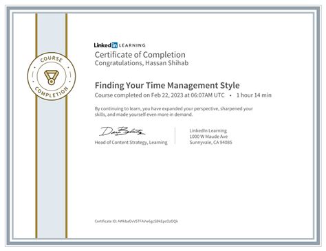 Hassan Shihab On Linkedin Certificate Of Completion
