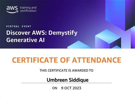 Umbreen Siddique On Linkedin Generativeai Aws