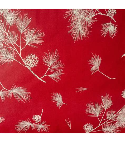 Tissu En Coton Enduit Pin Rouge