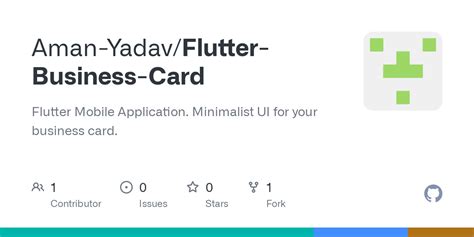 Github Aman Yadavflutter Business Card Flutter Mobile Application