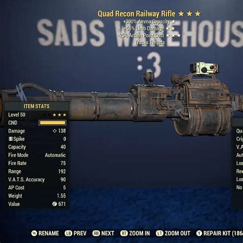 Weapon Q5025 Railway Rifle Fallout 76 Game Items Gameflip