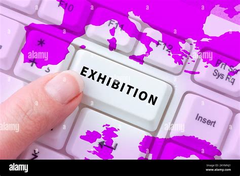 Conceptual Display Exhibition Business Idea And Act Of Exposing