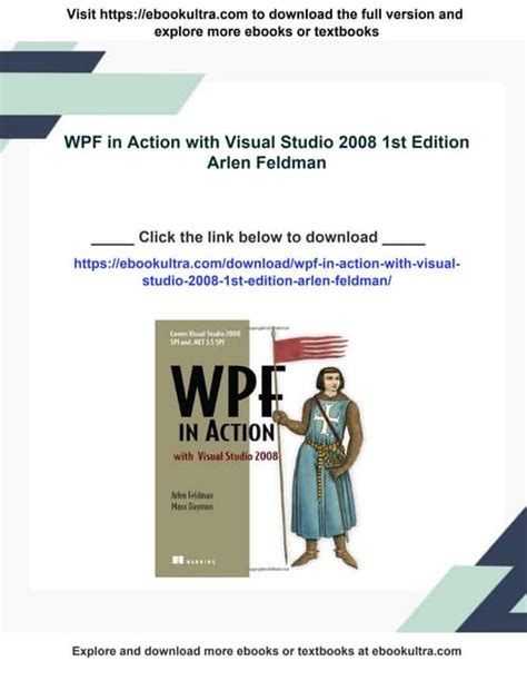 Wpf In Action With Visual Studio 2008 1st Edition Arlen Feldman Pdf