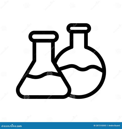 Chemical Line Icon Concept Chemical Flat Vector Symbol Sign Outline