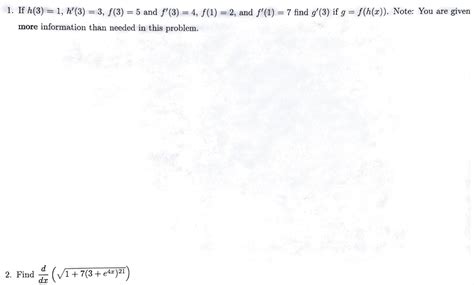 Solved If H H F And F Chegg Com