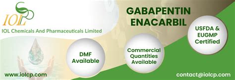 Gabapentin Enacarbil Uses Dmf Dossier Manufacturer Supplier Licensing Distributer