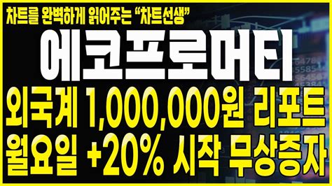 에코프로머티리얼즈 긴급속보 월요일 시초가20 외국계 1000000원리포트 결국에 공매도 다 죽고 코스피200편입확정에코프로머티 에코프로 에코프로비엠
