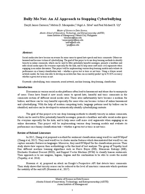 Deep Learning Journal Pdf Deep Learning Cyberbullying