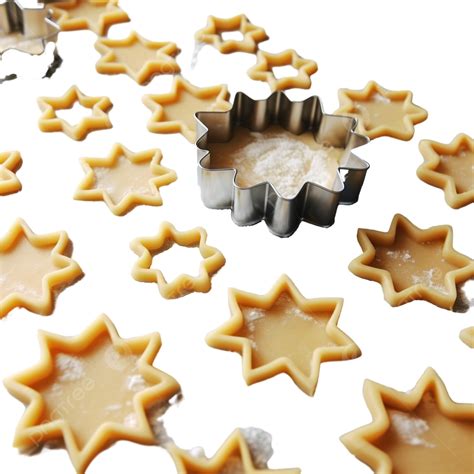 Making Christmas Baking Surface Dough And Cookie Cutters Selective