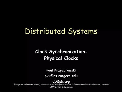 Clock Synchronization Distributed Computing Ppt
