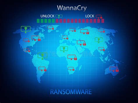 Ransomware Alert Technology Cyber Secueitycybercrimeworld Map