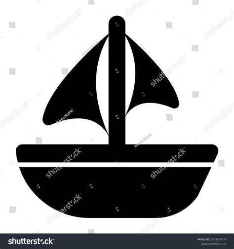 Editable Icon Sailing Vector Design Yacht Stock Vector Royalty Free