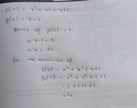 Remainder When Px Is Divided By Px X² X³ X² X 1 Is