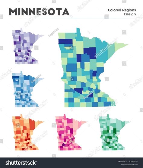 Minnesota Map Collection Borders Minnesota Your Stock Vector Royalty