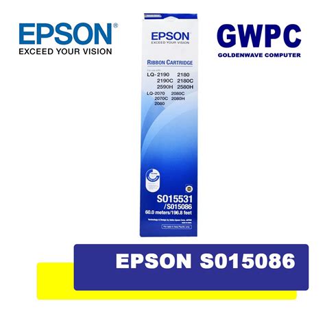 Epson S015086 S015531 Genuine Ribbon Cartridge For Fx 2170 2180 Lq