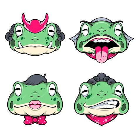 Premium Vector Cute Frog Character Art Design