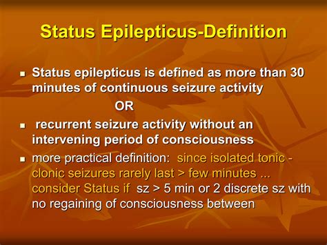 Status Epilepticus Management Treatment Ppt