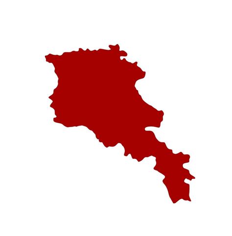 Armenia Map Shape In Red Color Armenia Map Vector 19598638 Vector Art